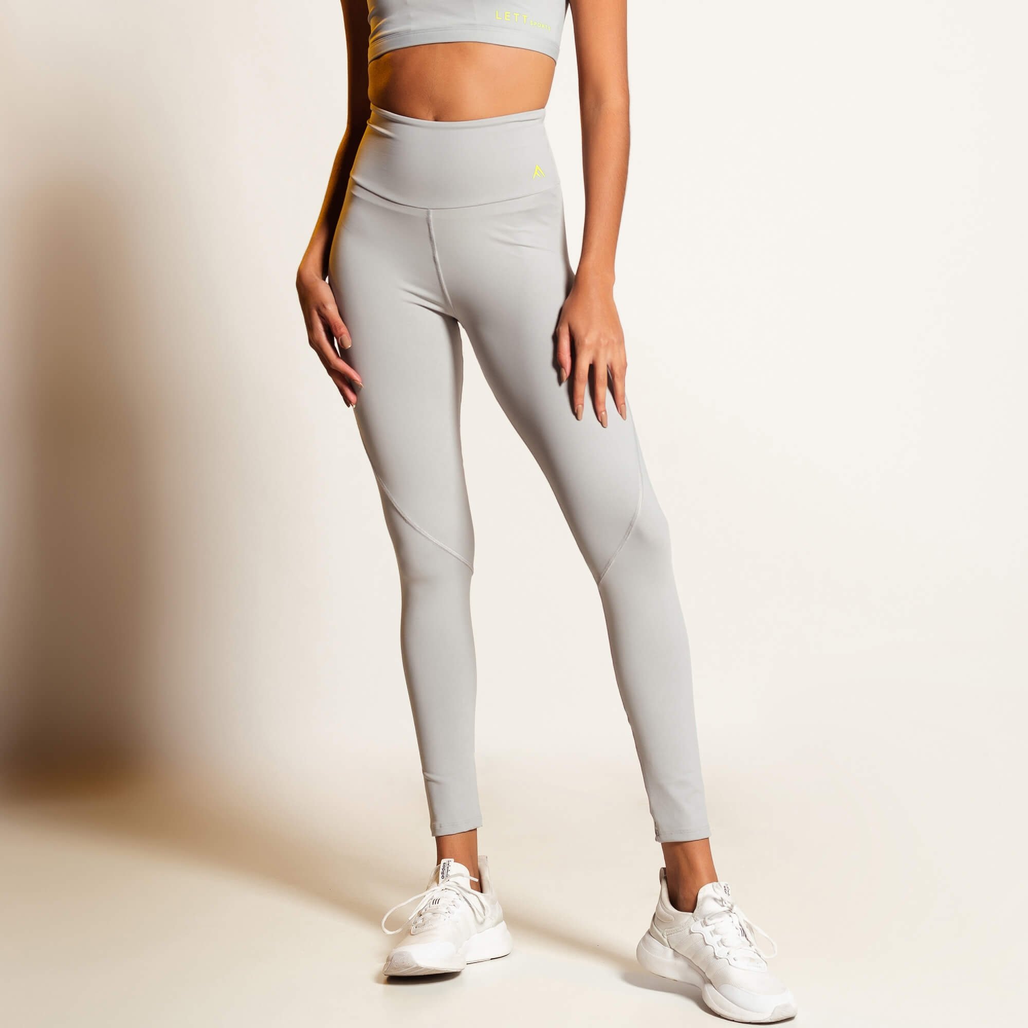 Calça Legging cinza claro gym - Lett Sports