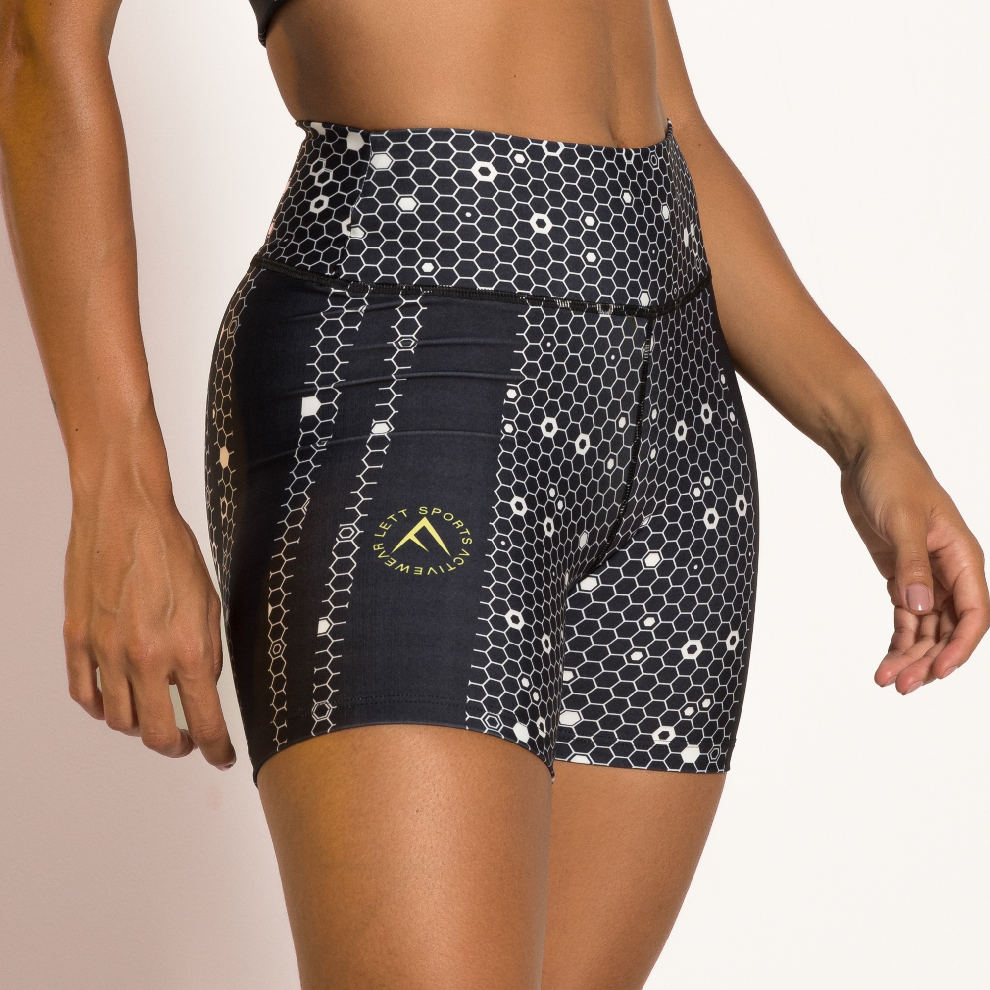 short flash print agille preto - Lett Sports